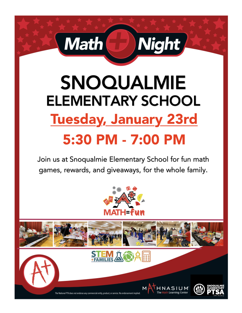 Math Night By Mathnasium - Snoqualmie Elementary PTSA